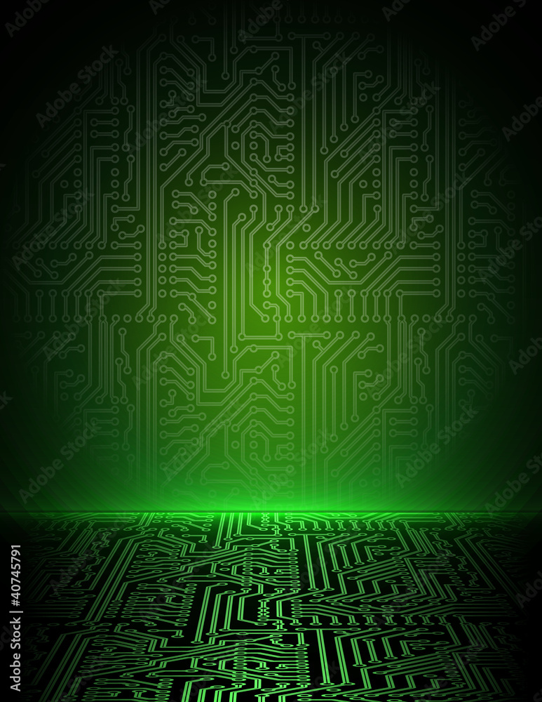 Vector green energy electronic background. eps10 Stock Vector | Adobe Stock
