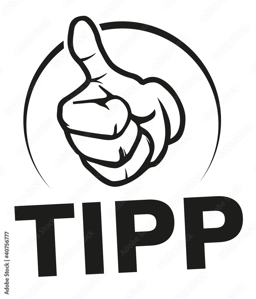 tipp daumen hoch Stock-Vektorgrafik | Adobe Stock