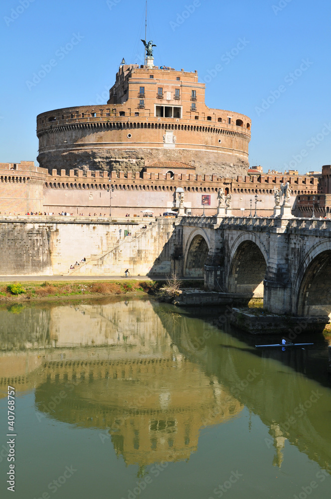 Sant Angelo castle in Rome, Italy Stock Photo | Adobe Stock