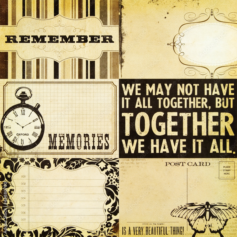 Old Postcard Wallpaper Stock Photo | Adobe Stock