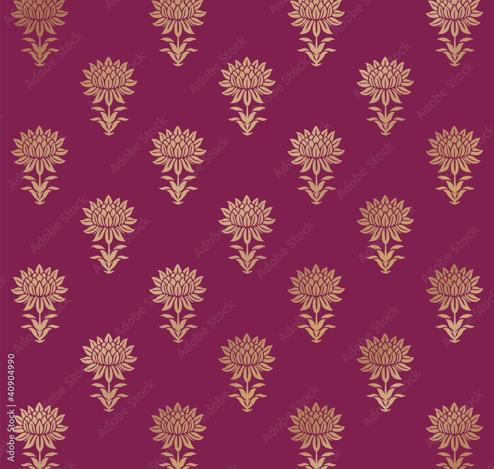 lotus motif , floral pattern, textile design, Rajasthan, royal India ...