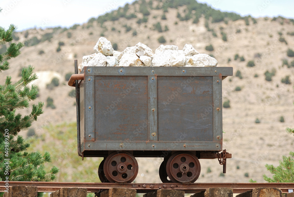 Old Mine Cart and Bridge in the mining district Stock Photo | Adobe Stock