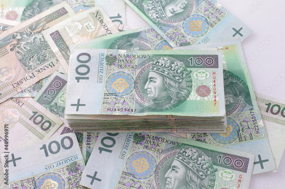 Banknoty PLN Plik Stock Photo Adobe Stock