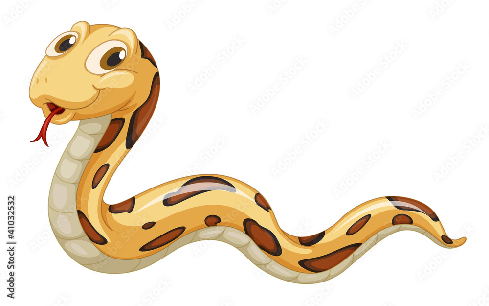 Snake sliding along Stock Vector | Adobe Stock