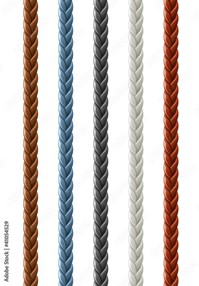 leather seamless braided plait vector illustration isolated on Stock ...