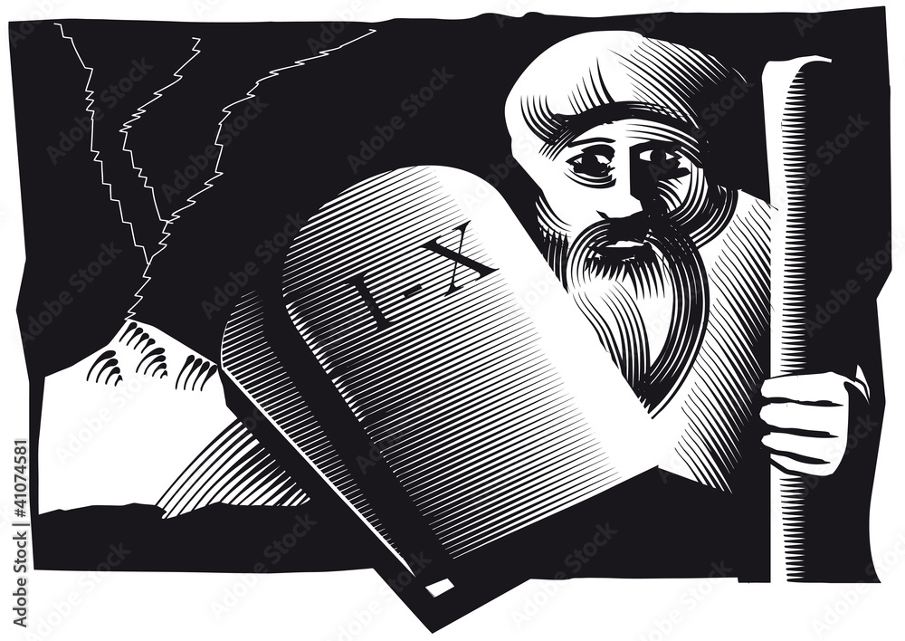 Vetor de Moses und die Zehn Gebote do Stock | Adobe Stock