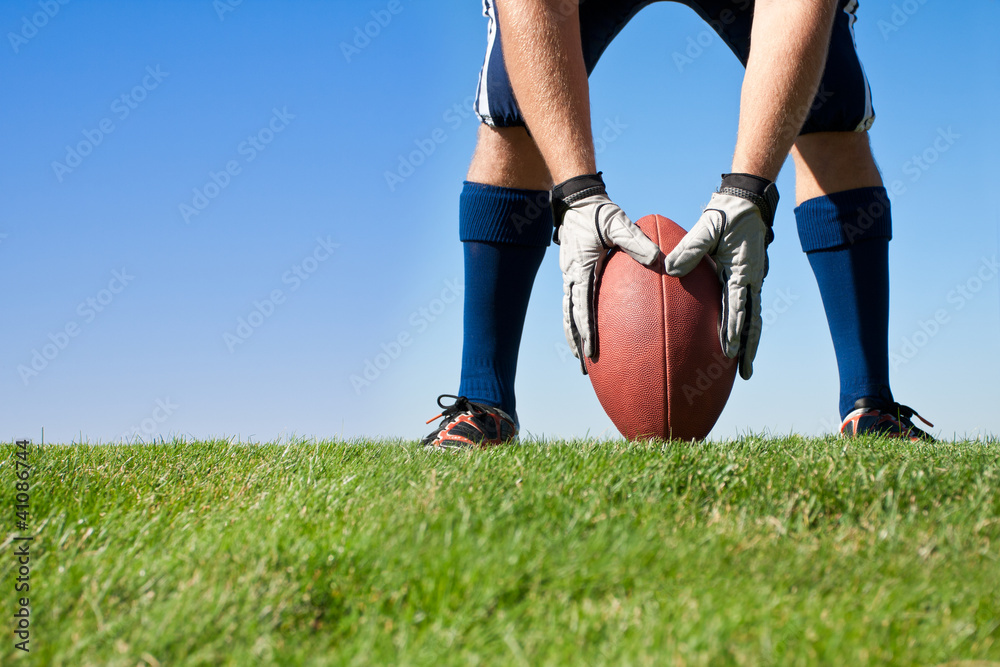 Getting Ready for Football Kickoff Stock Photo | Adobe Stock