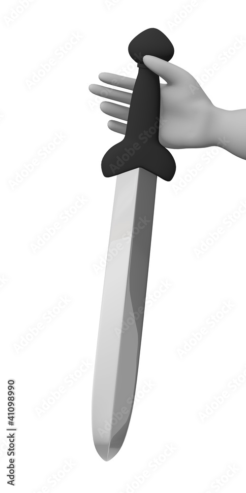 3d render of cartoon character with dagger Stock Illustration | Adobe Stock