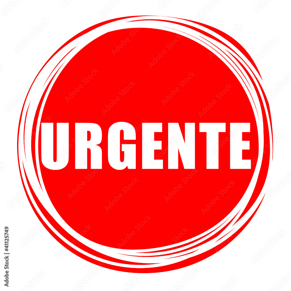 Palavra "urgente" dentro de um círculo vermelho Stock Illustration ...