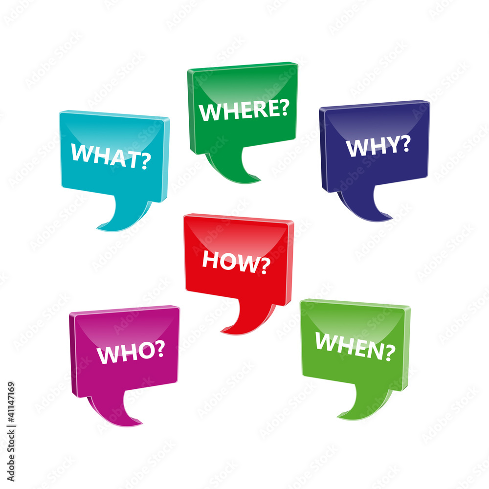 Questions speech bubbles Stock Vector | Adobe Stock