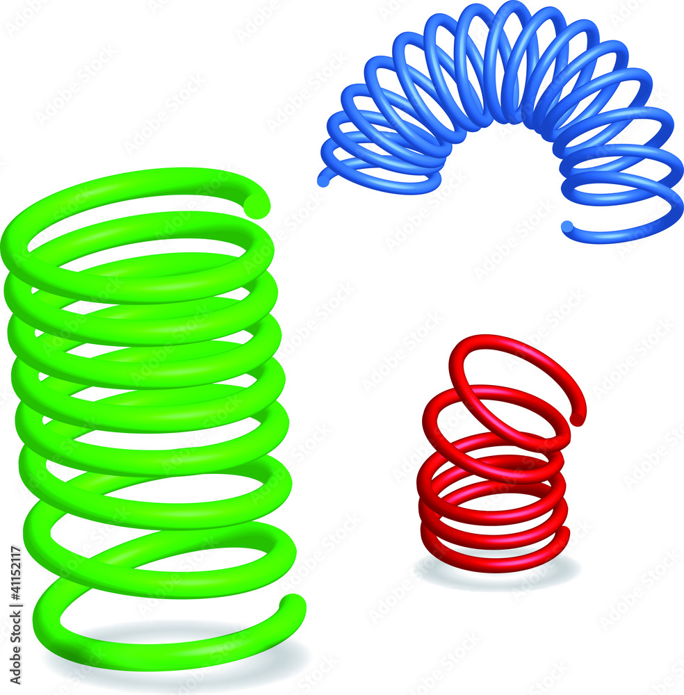 Spirale Sprungfeder Stock-Vektorgrafik | Adobe Stock