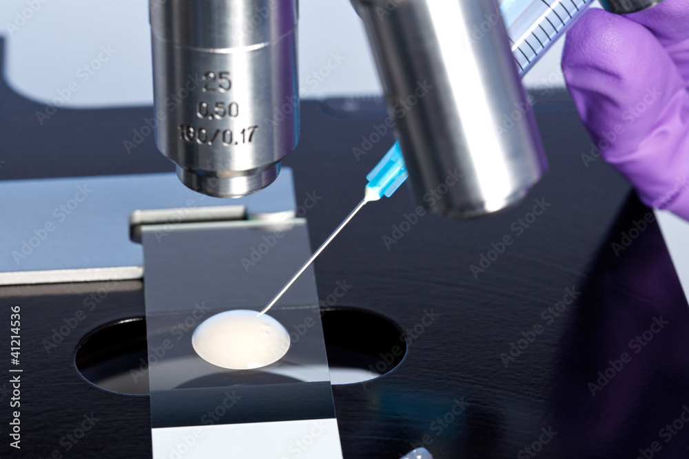 Embryology sample and microscope Stock Photo | Adobe Stock