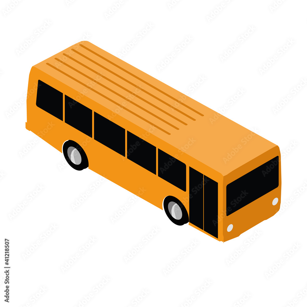 Isometric Bus Stock Vector | Adobe Stock