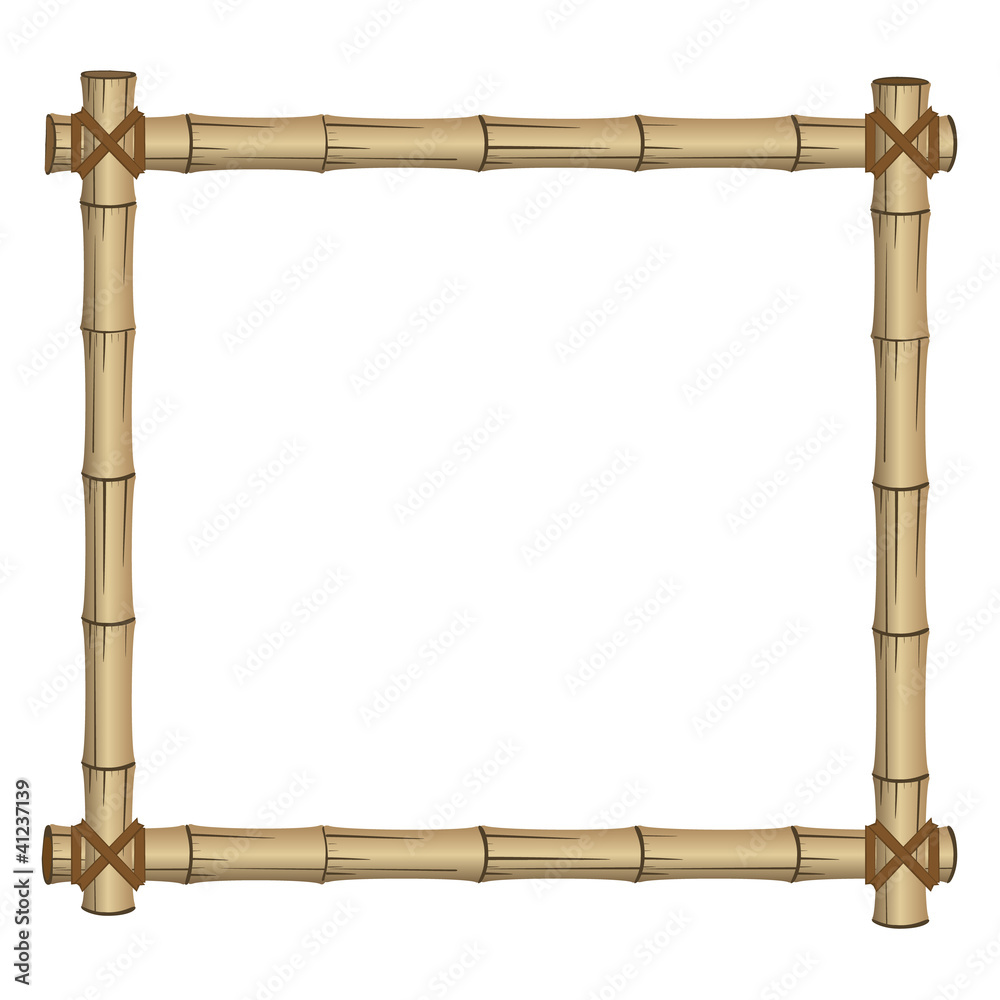 frame made of bamboo Stock Vector | Adobe Stock