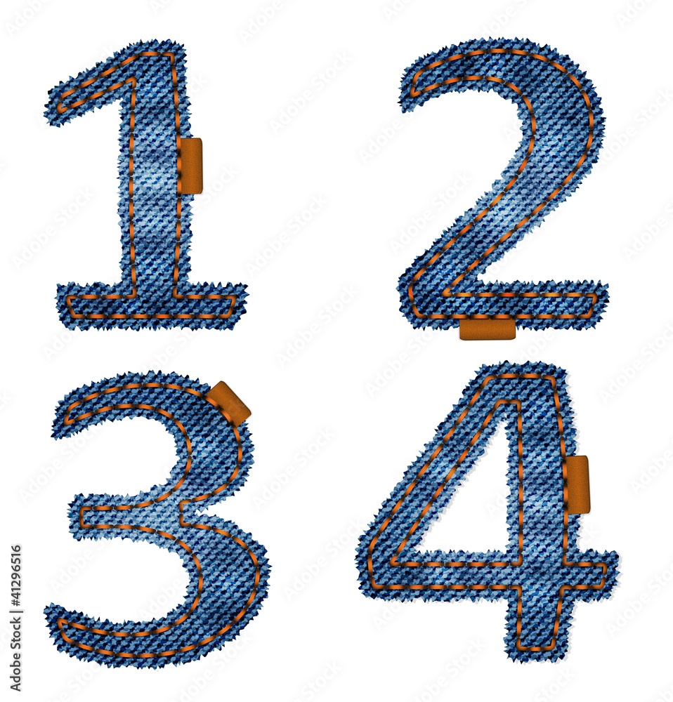 Denim numbers Stock 벡터 | Adobe Stock