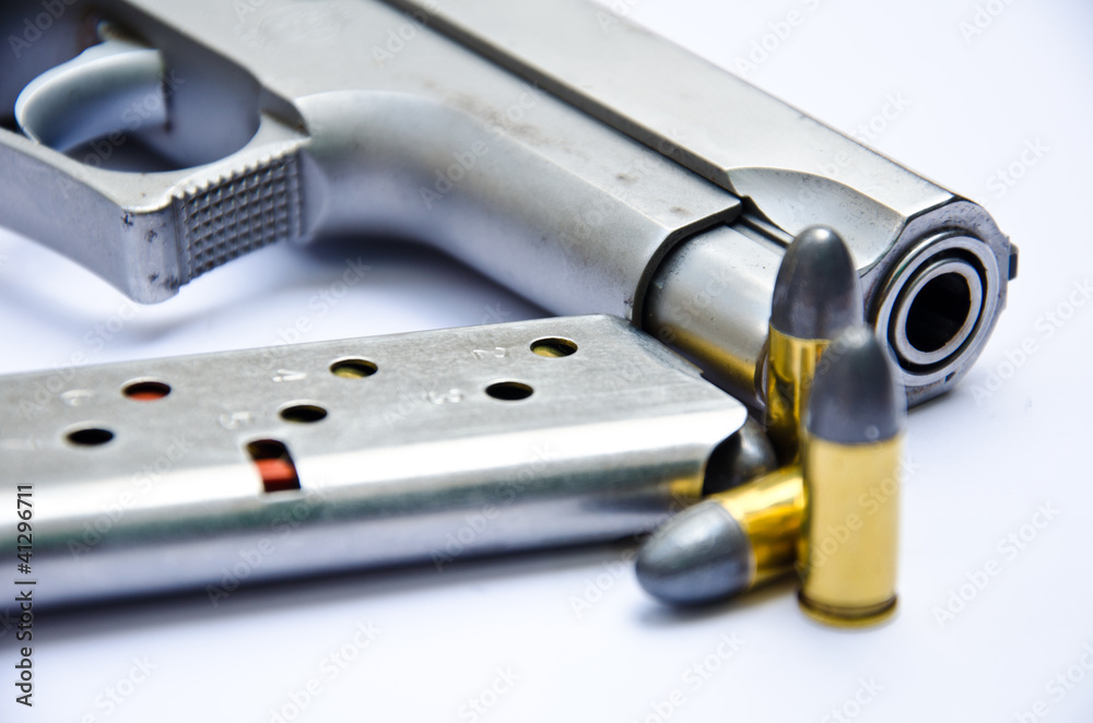 9mm. gun with bullet Stock Photo | Adobe Stock