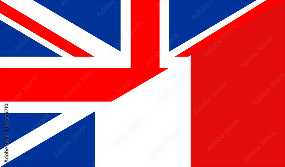 uk france flag Stock Illustration | Adobe Stock