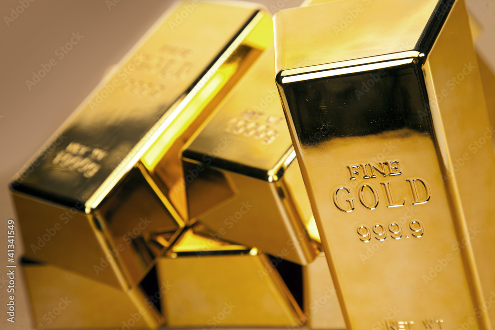 Gold bars photo, studio shots, closeup Stock Photo | Adobe Stock