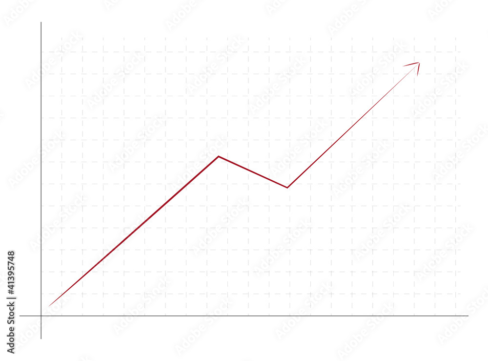 Drawed rising graph Stock Vector | Adobe Stock