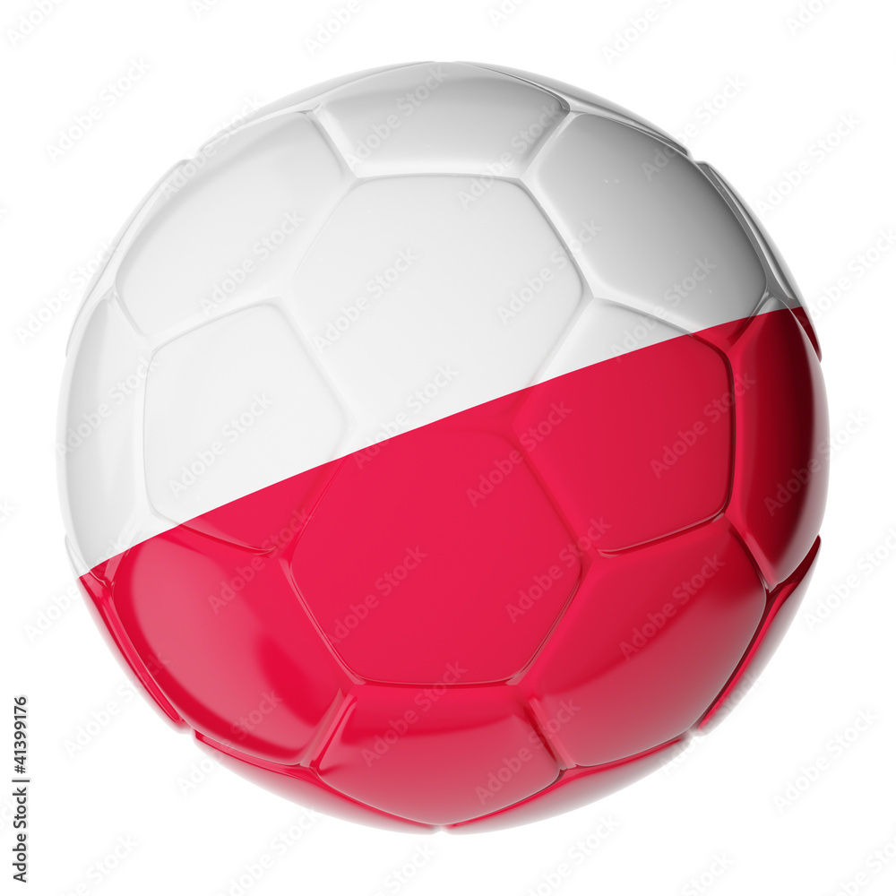 Soccer ball. Flag of Poland Stock Illustration | Adobe Stock