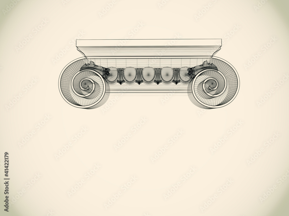 Capitello ionico, ordini e stili classici ilustração do Stock | Adobe Stock