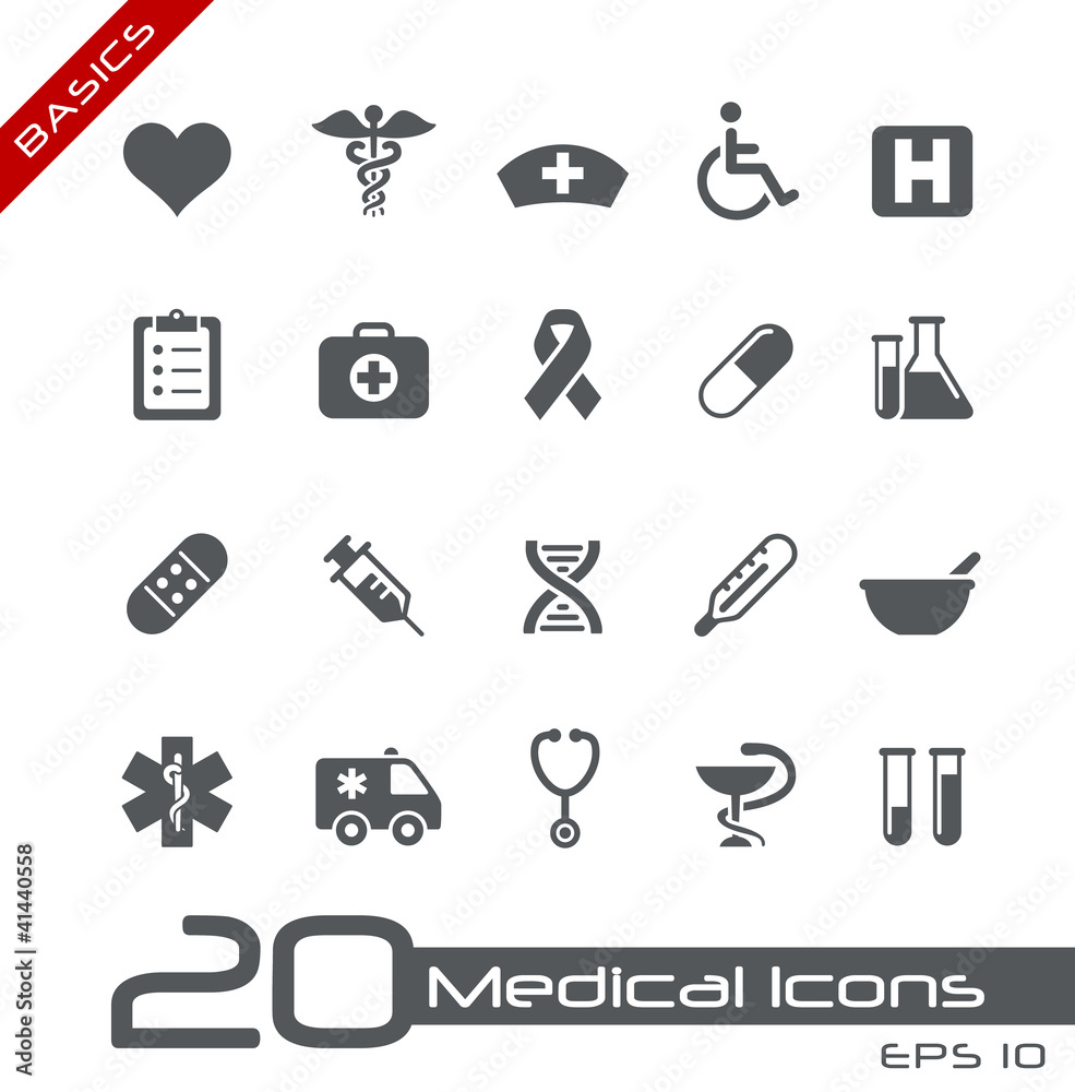 Medical Icons // Basics Stock Vector | Adobe Stock