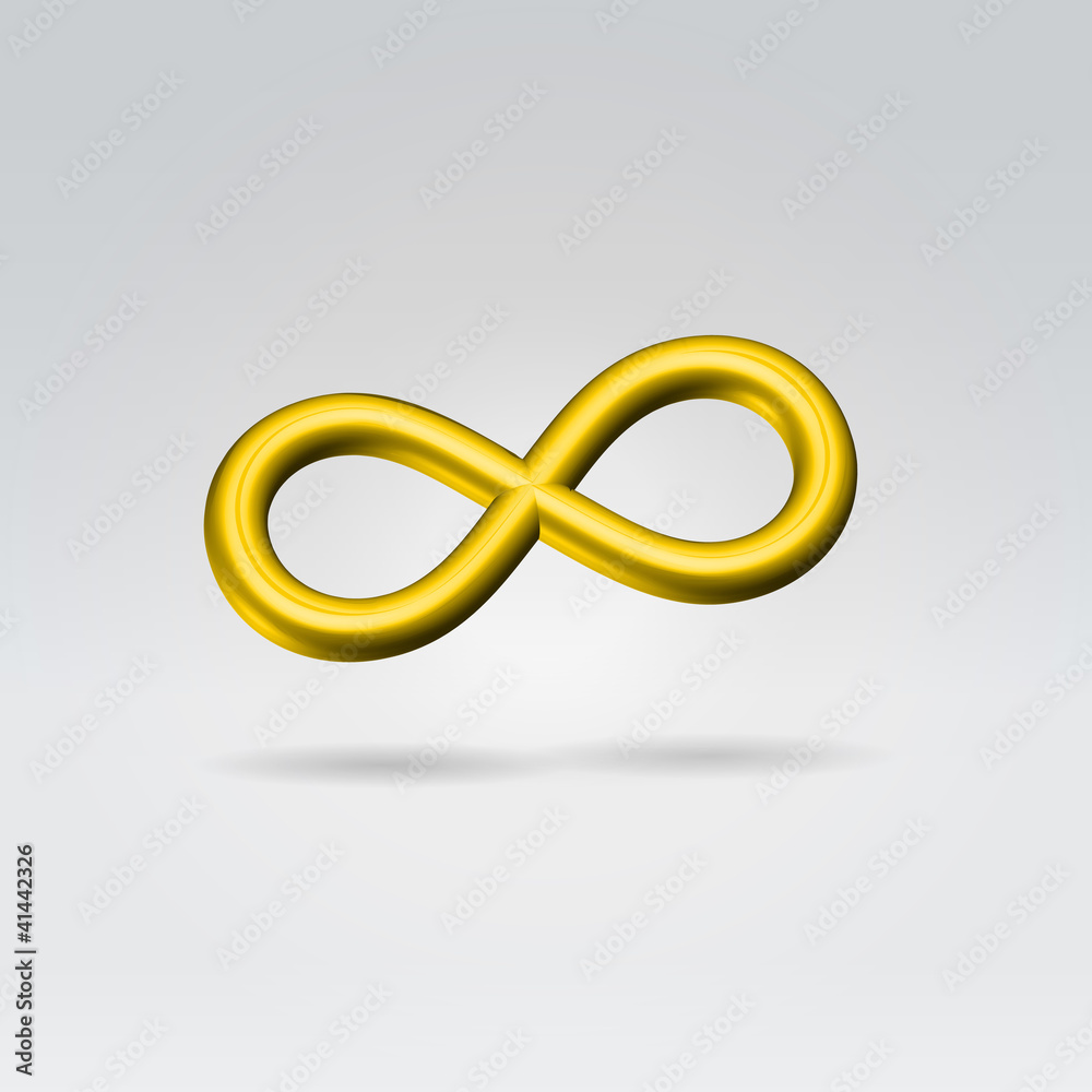 Golden infinity symbol Stock Vector | Adobe Stock