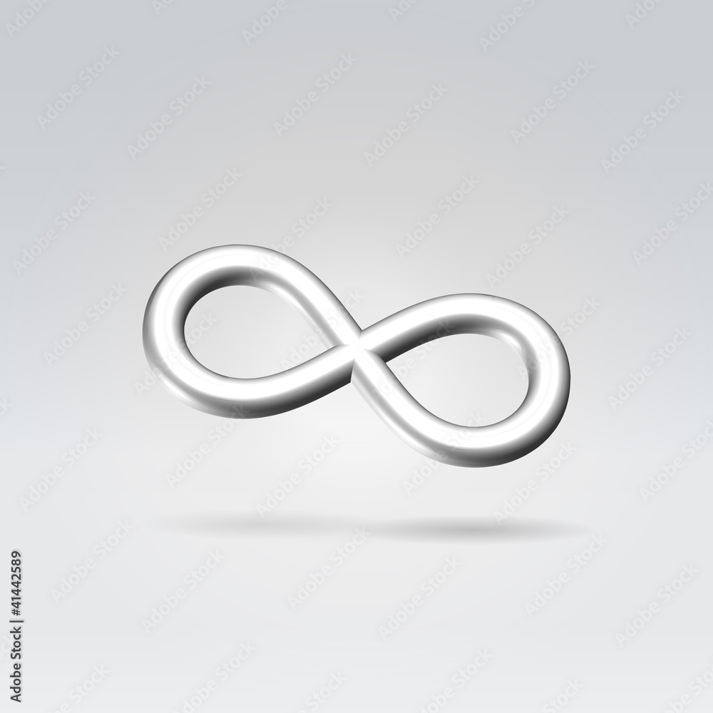 Silver infinity symbol Stock Vector | Adobe Stock