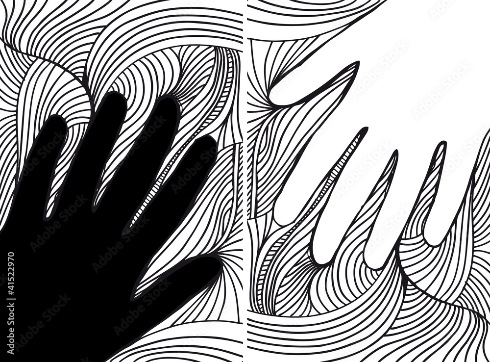 Sketch of hand on abstract background. vector illustration Stock Vector ...