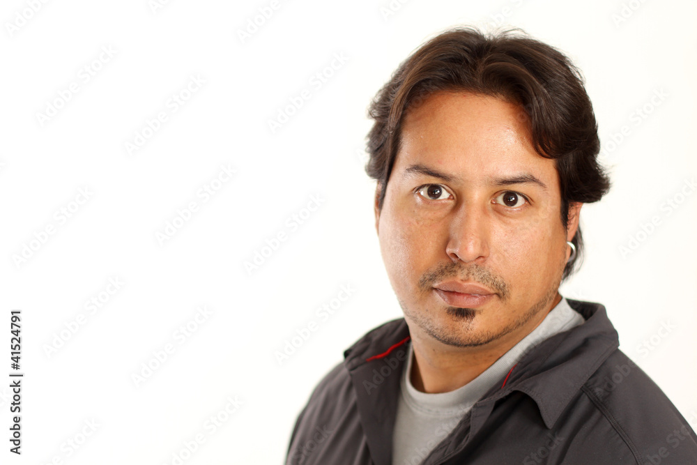 Hispanic Male Portrait with copy space Stock Photo | Adobe Stock