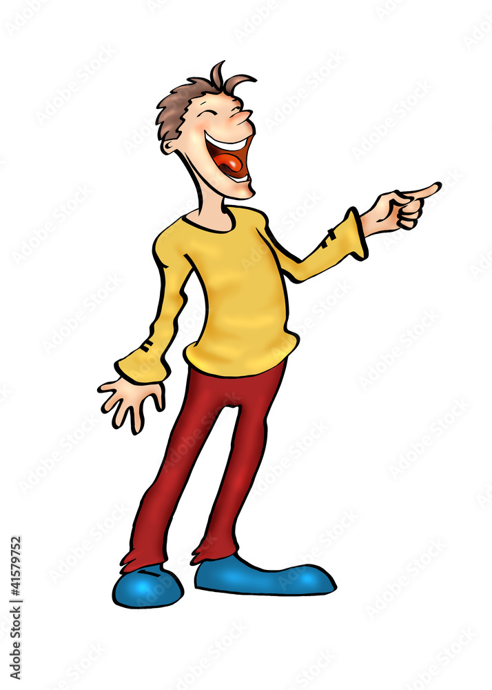 Hombre riendo ilustración de Stock | Adobe Stock