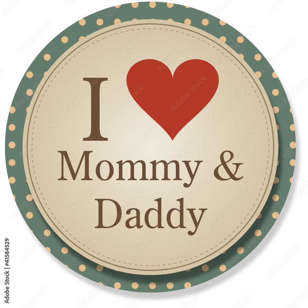 I love mommy and Daddy Stock Vector | Adobe Stock