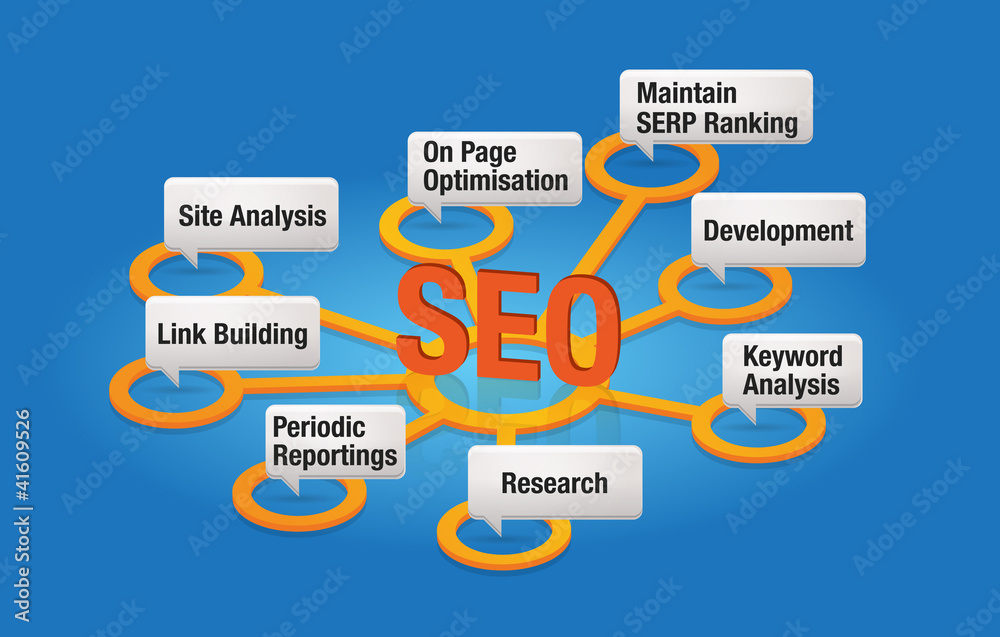 SEO Stock Illustration | Adobe Stock