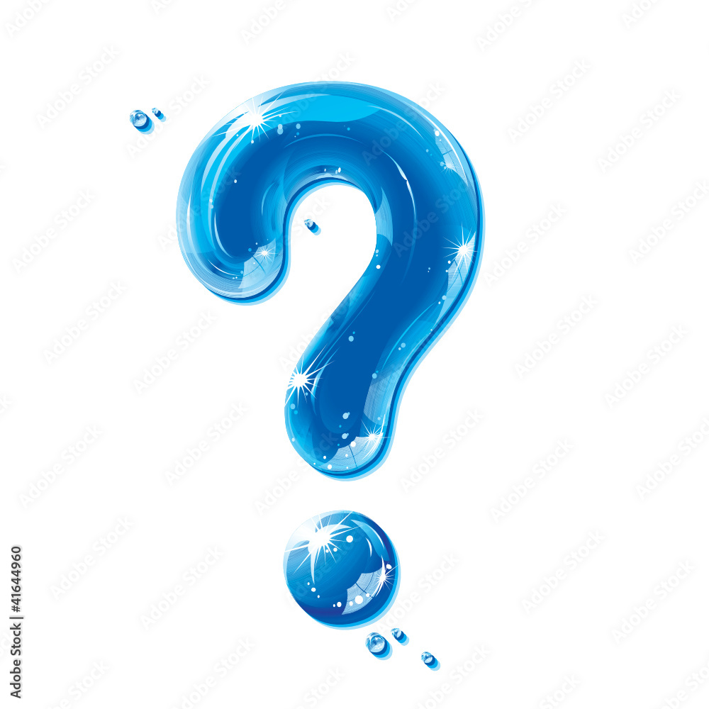 ABC series - Water Liquid Punctuation Marks - Question Mark Stock ...