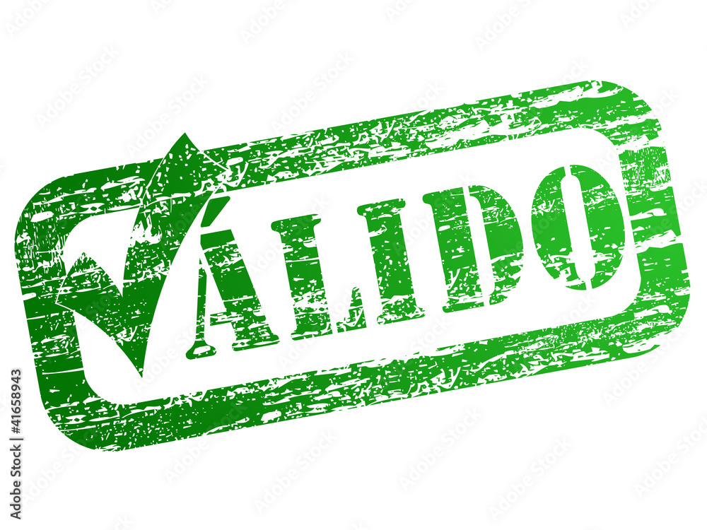 Carimbo desgastado com a palavra "válido" Stock Illustration | Adobe Stock