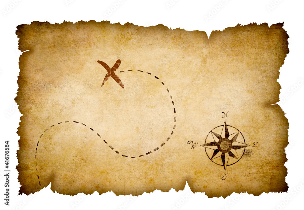 Pirates treasure map Stock Illustration | Adobe Stock
