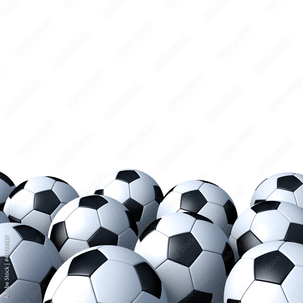 Fußball Bälle Hintergrund Stock-Illustration | Adobe Stock