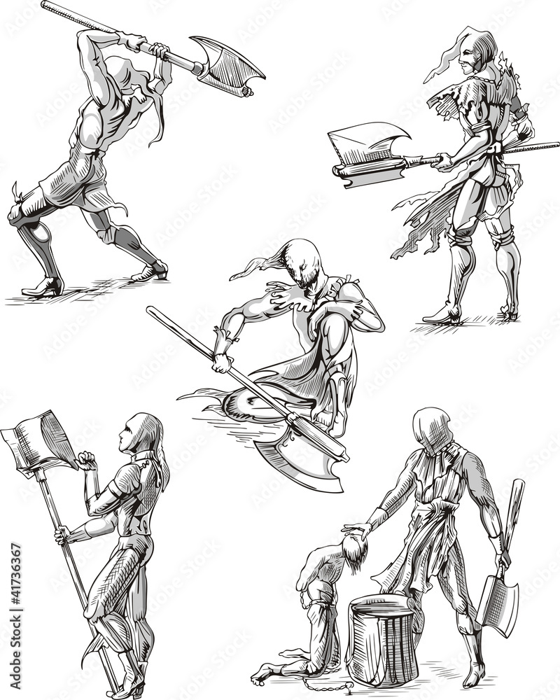 Executioner Sketches Stock Vector | Adobe Stock