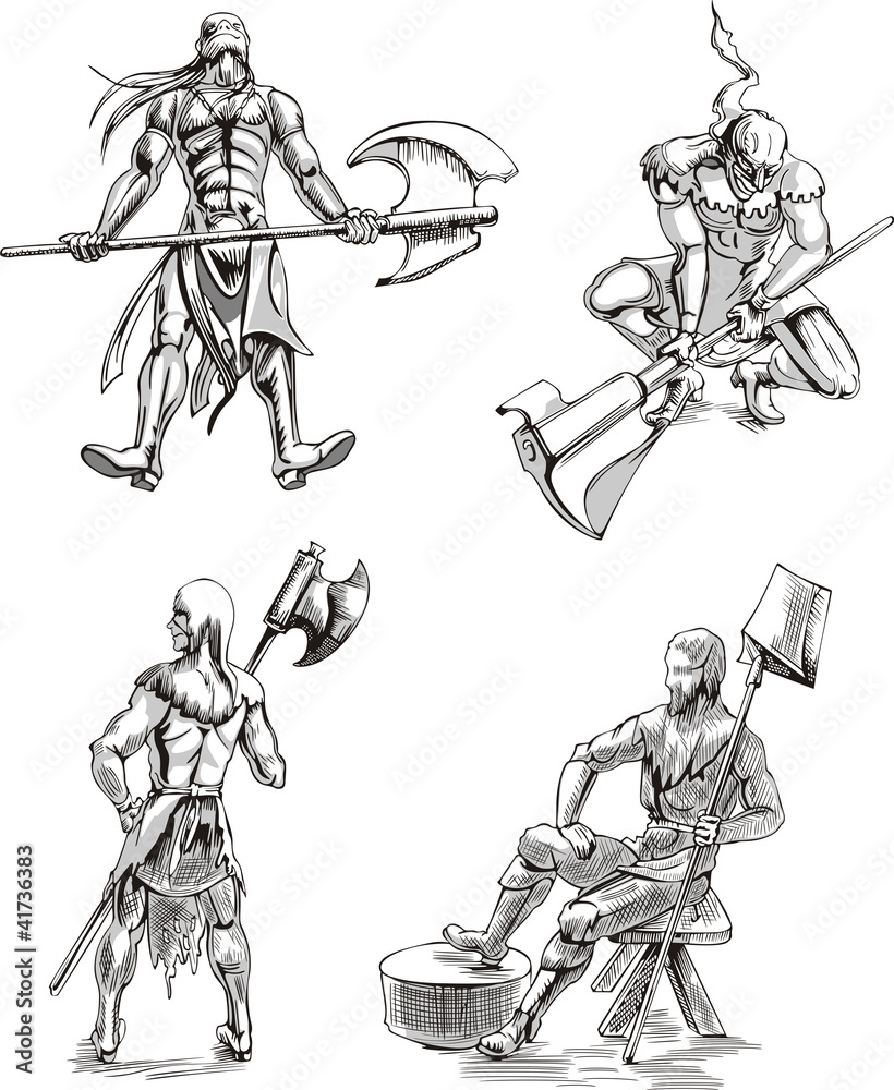 Executioner Sketches Stock Vector | Adobe Stock