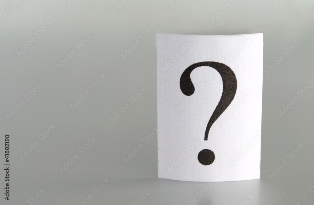 big question mark on a piece of paper Stock Photo | Adobe Stock