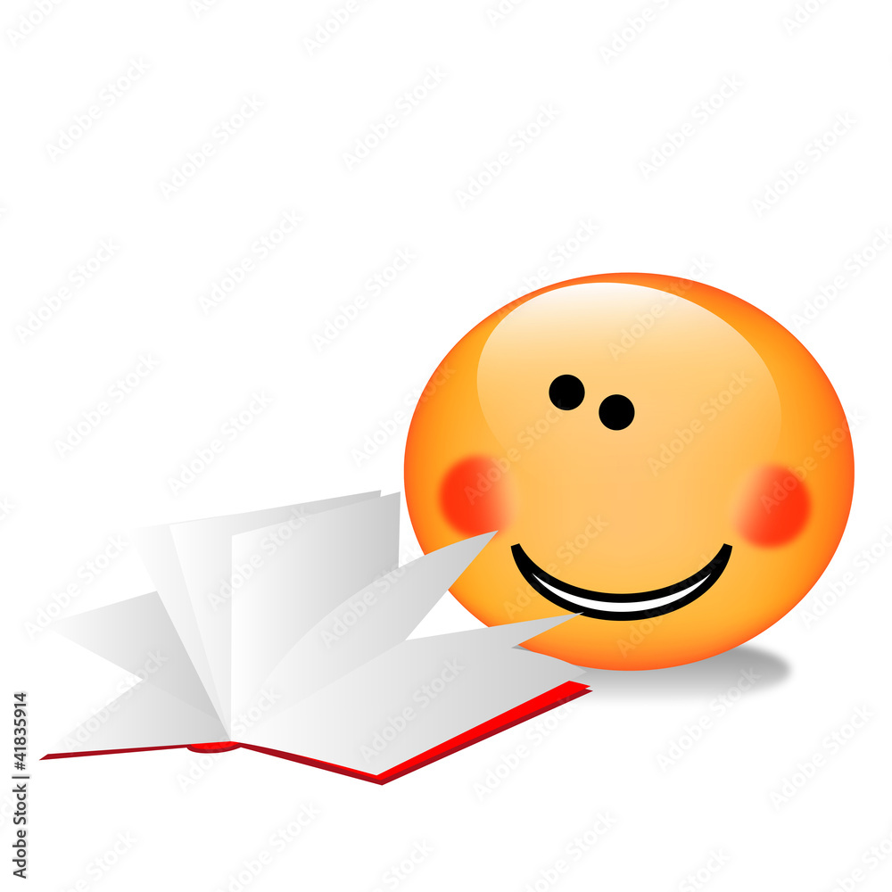 smiley - buch Stock-Vektorgrafik | Adobe Stock
