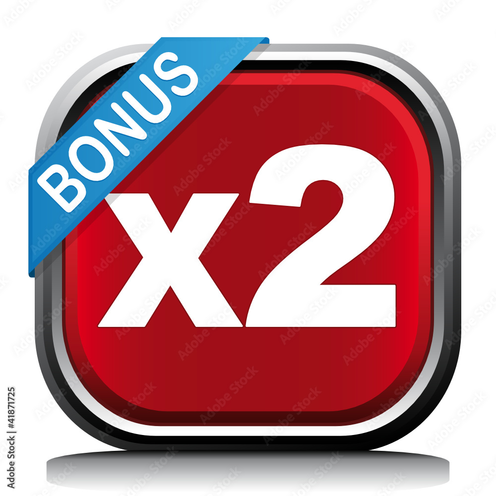 BONUS x2 ICON Stock Vector | Adobe Stock