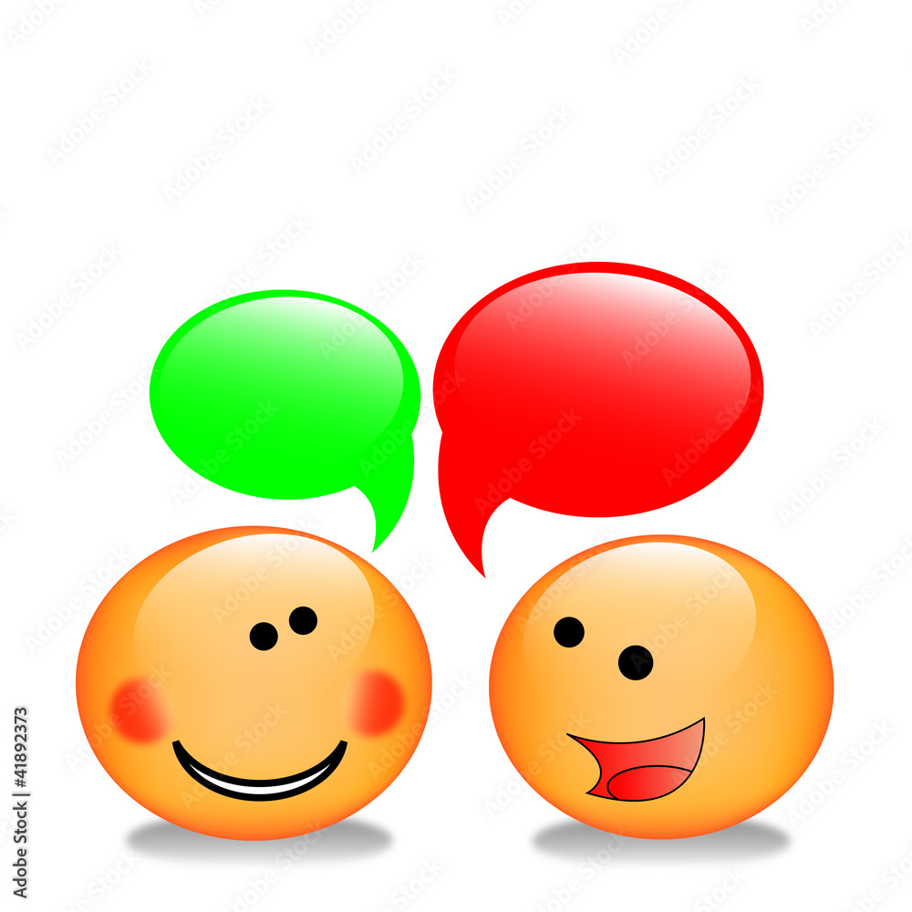 smiley - kommunikation Stock-Vektorgrafik | Adobe Stock