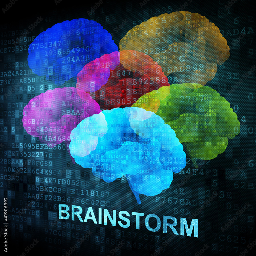 Brainstorm on digital screen ilustración de Stock | Adobe Stock