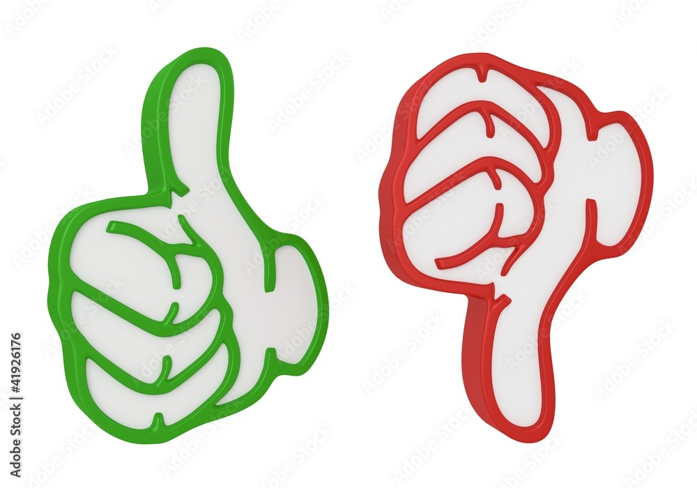 daumen_hoch_runter Stock Illustration | Adobe Stock