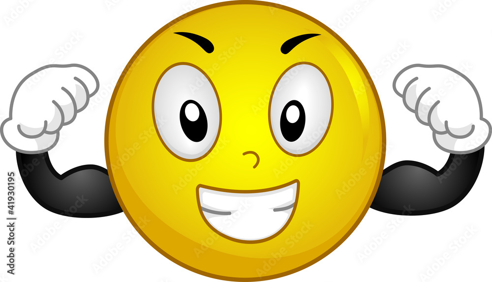 Strong Smiley Stock Vector | Adobe Stock