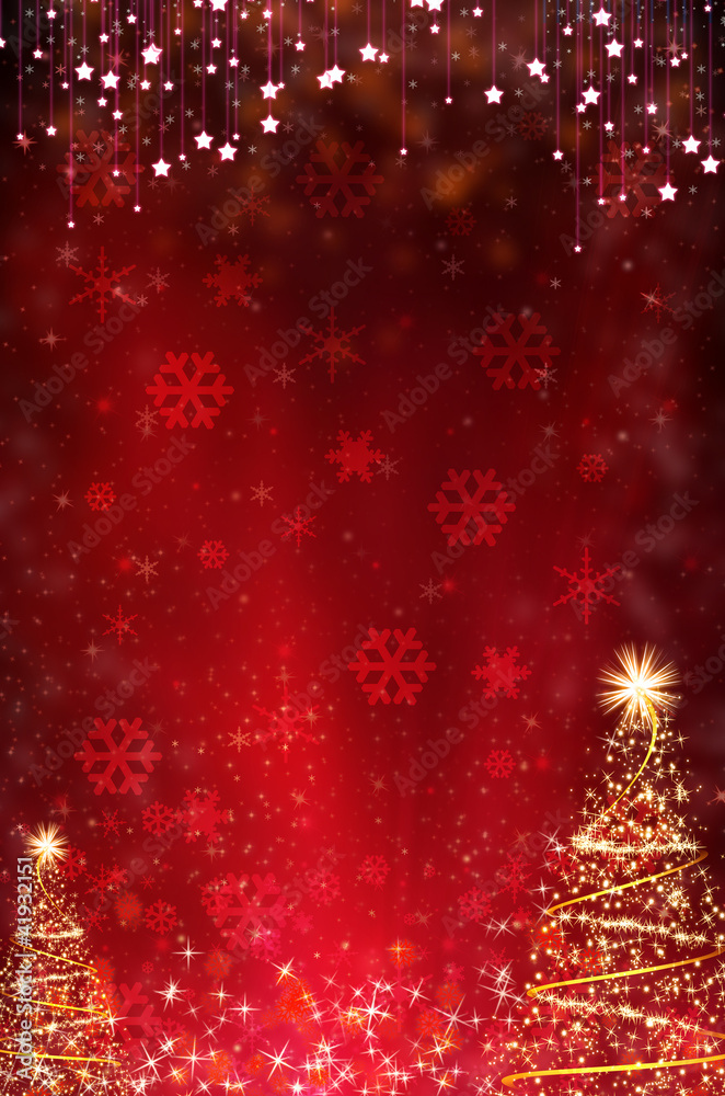 Red Christmas card background Stock Illustration | Adobe Stock
