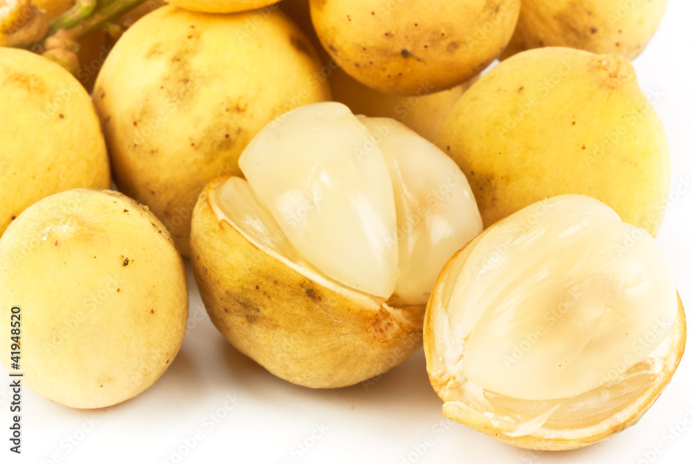 Lanzones fruit isolated on white background Stock Photo | Adobe Stock