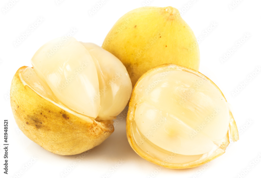 Lanzones fruit isolated on white background Stock Photo | Adobe Stock