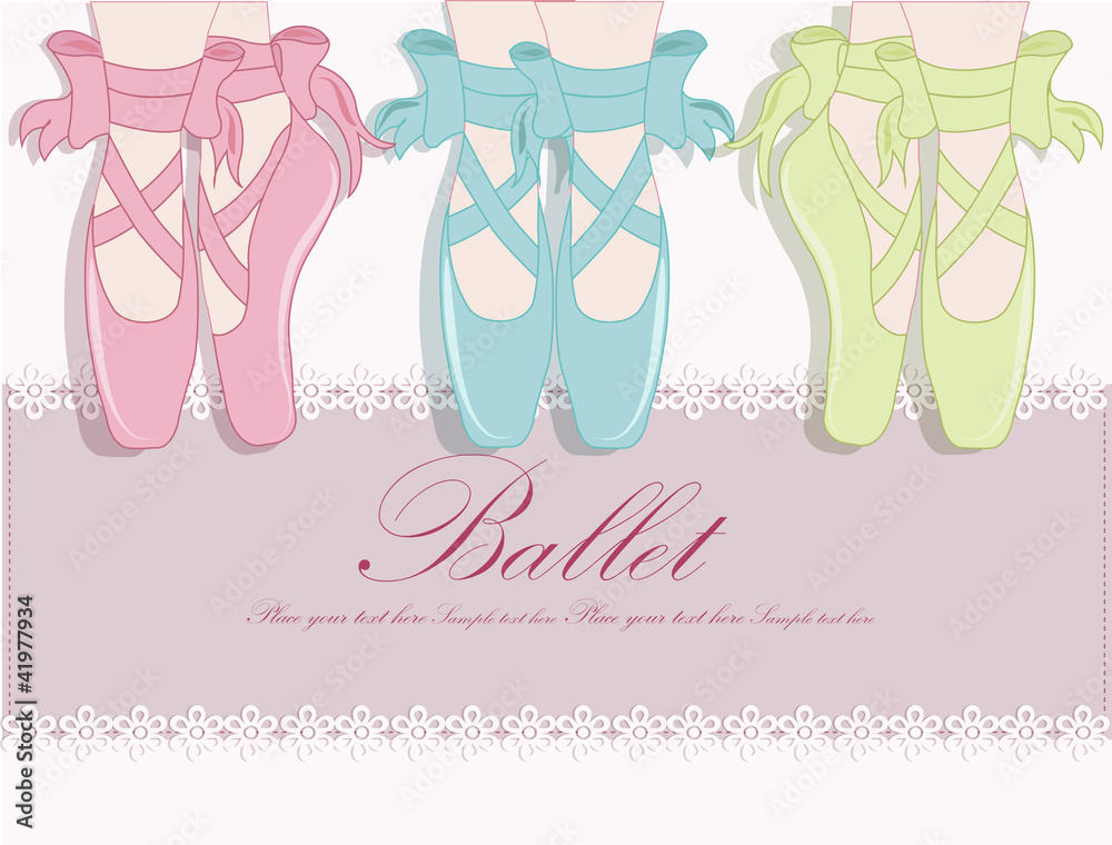 Ballet shoes, Vector illustration Stock Vector | Adobe Stock